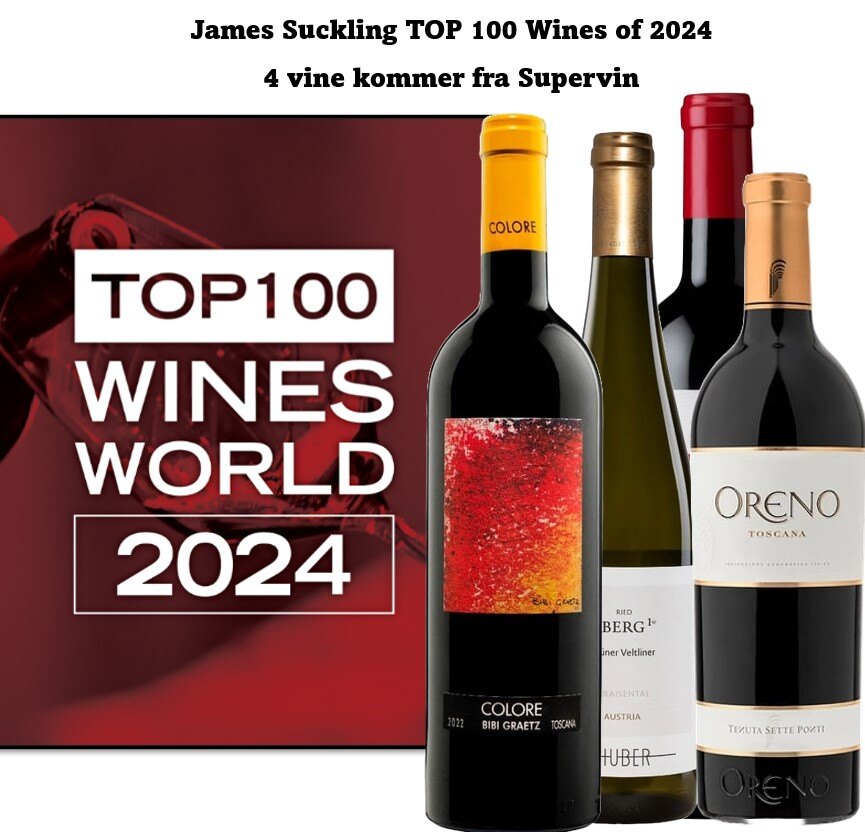 James Suckling TOP 100 Wines of the World - 4 af dem kommer fra Supervin