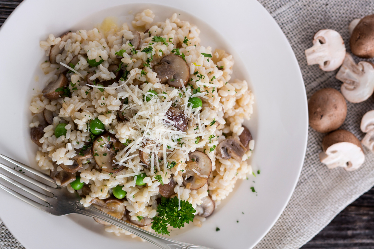 Vin til risotto med svampe